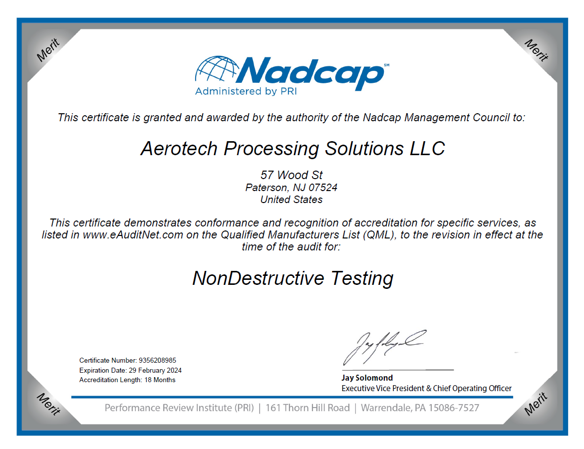 Aerotech Nadcap – Aerotech