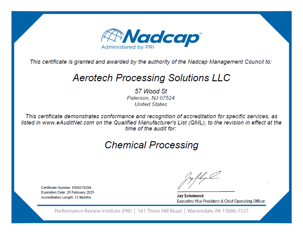 Aerotech Nadcap – Aerotech