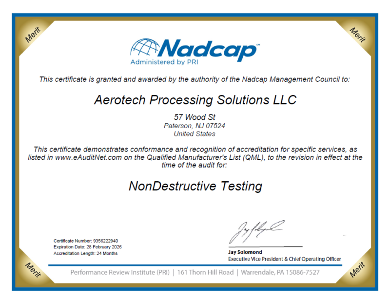 Aerotech Nadcap – Aerotech